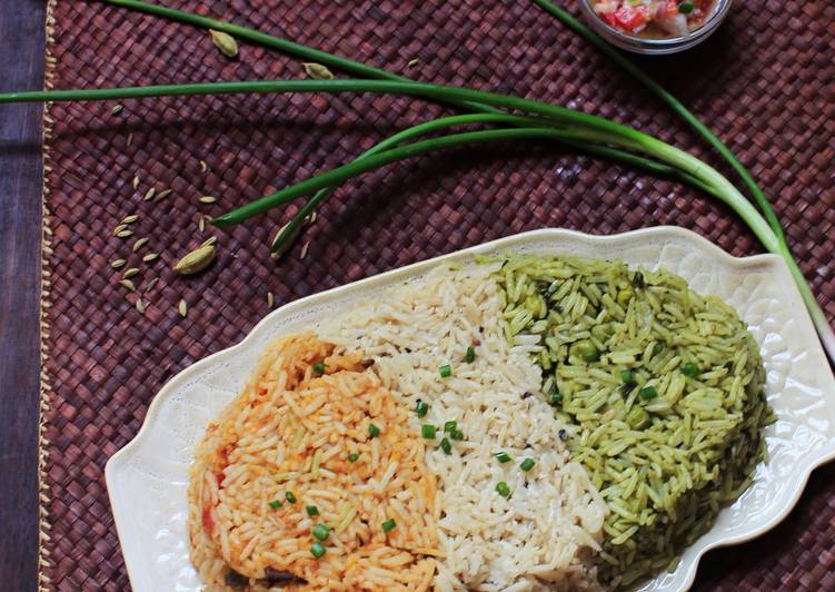 Tri-color Rice Recipe by Mamatha Rao - Cookpad India