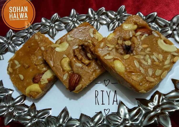 Sohan halwa Recipe by Riya Dhiman - Cookpad India