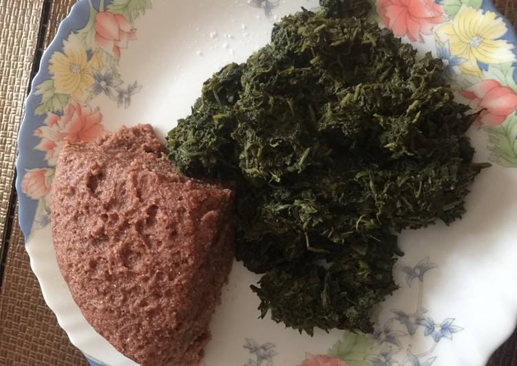 Kienyeji greens and brown ugali Recipe by Maureen Abong - Cookpad Kenya