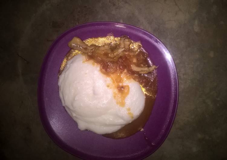 Pap and chicken feet Recipe by khazamula - Cookpad