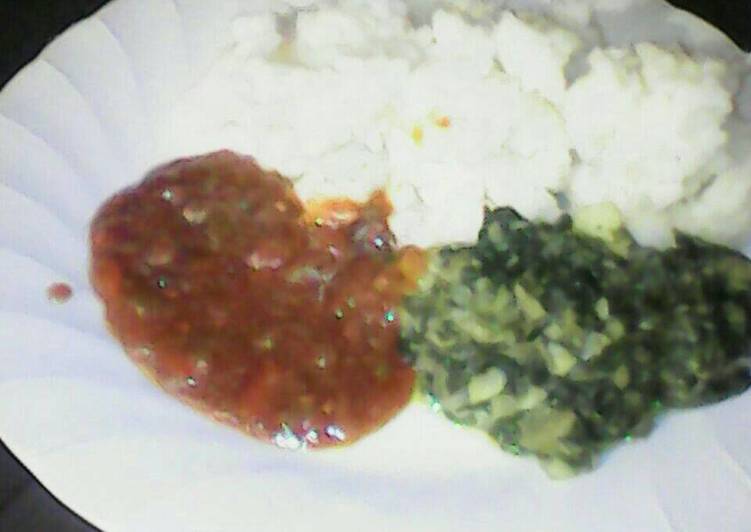 Spinach and Pap Recipe by Sibongile Mathebula - Cookpad