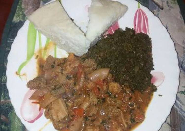 Matumbo stew with Ugali Recipe by Owino Silvester - Cookpad Kenya