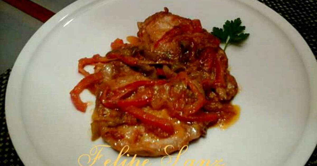 Chuletas de cerdo en tomate - 88 recetas caseras - Cookpad