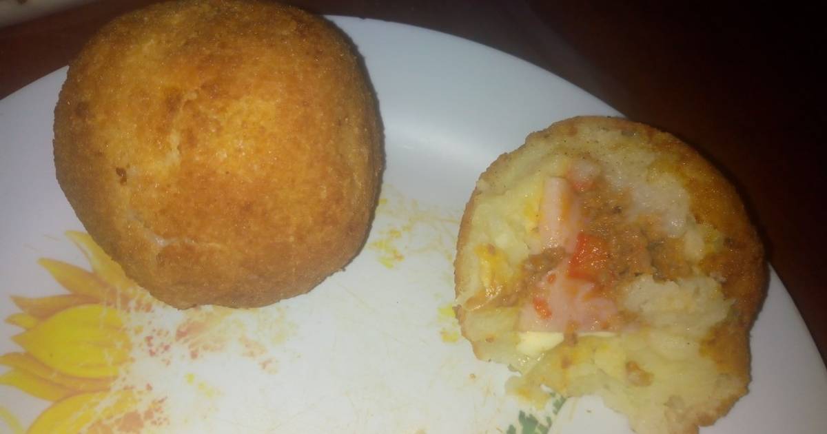 Bombas de papa con carne picada - 10 recetas caseras - Cookpad