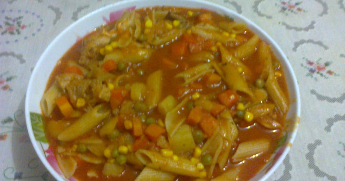 Guiso de fideos mostacholes con carne - 6 recetas caseras - Cookpad