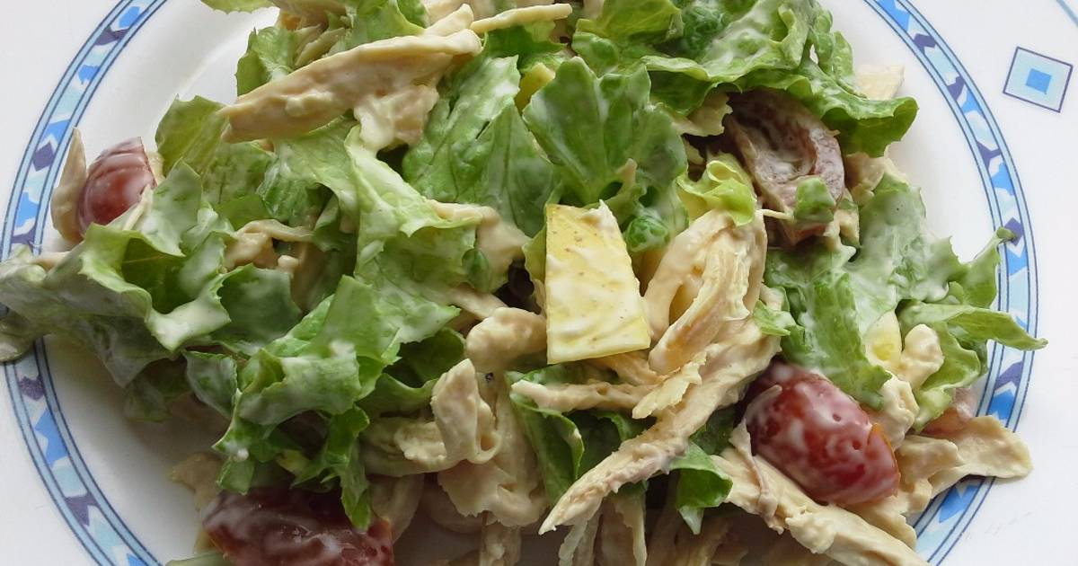 Ensalada de pollo con lechuga y manzana - 48 recetas caseras - Cookpad