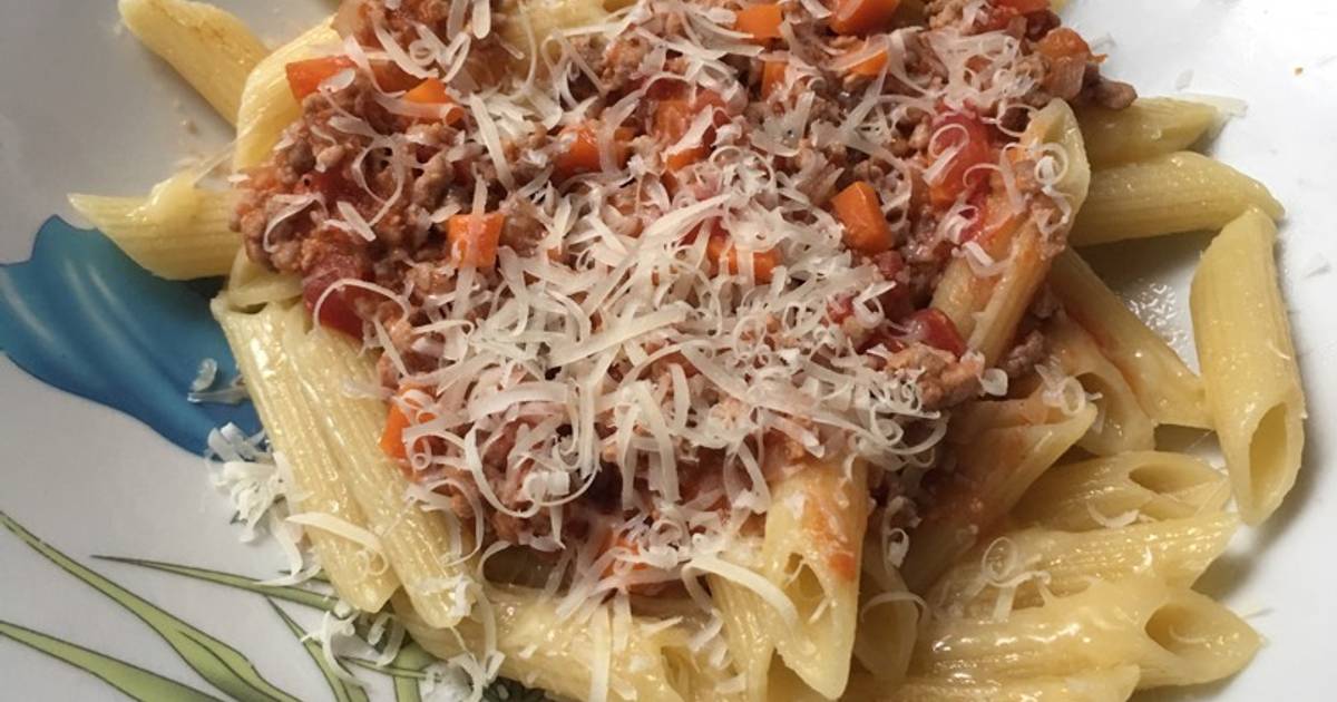 Penne a la boloñesa - 12 recetas caseras - Cookpad