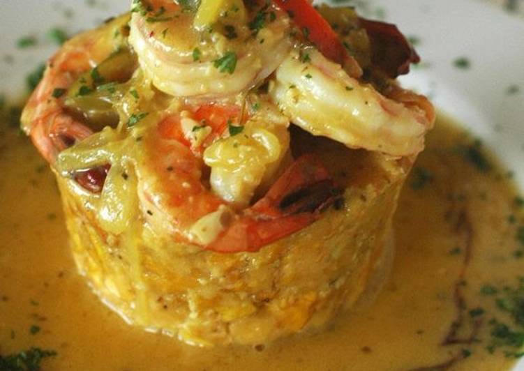 Mofongo relleno de camarones al ajillo Receta de Jayro Seafood - Cookpad