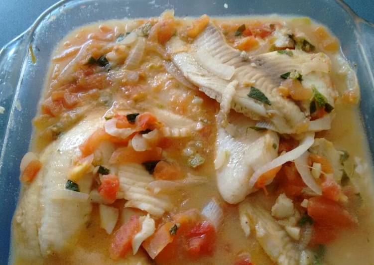 Filete de huachinango con albahaca. ॐ Receta de María Carmen - Cookpad