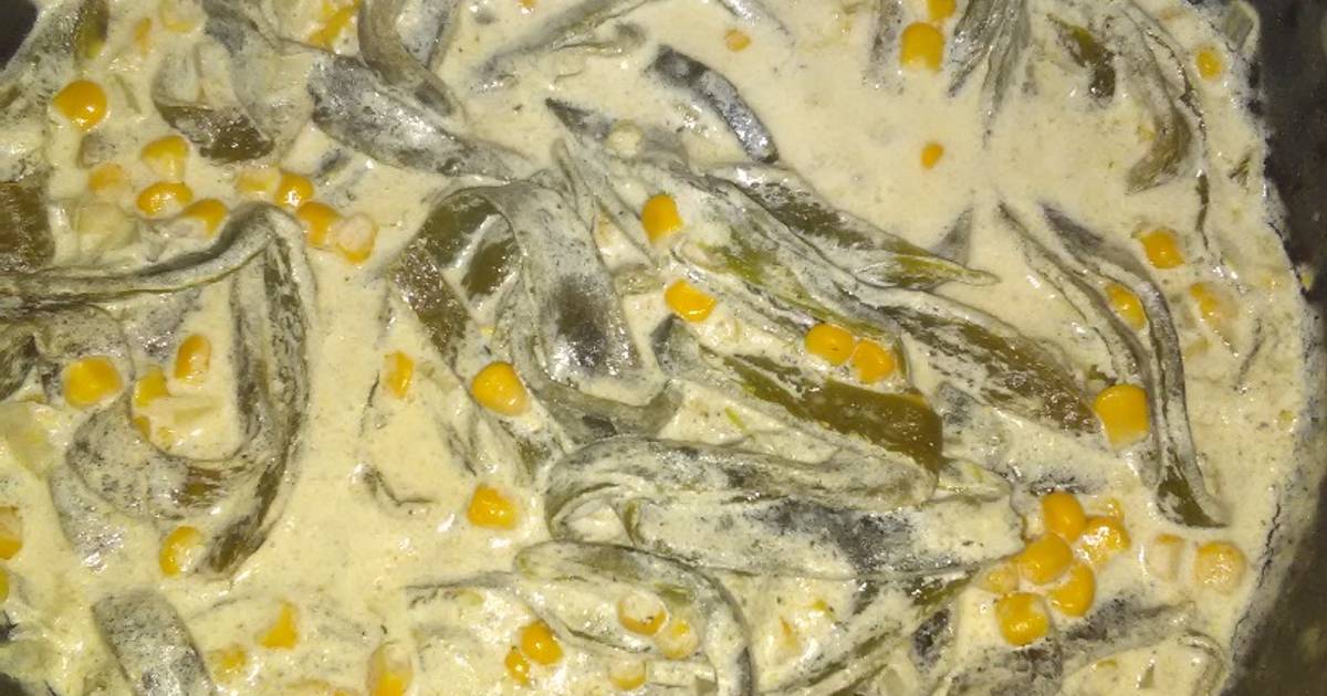 Rajas de chile poblano - 73 recetas caseras - Cookpad