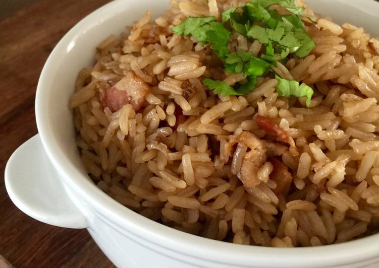 Arroz con cebolla y tocineta (bacon - tocino) Receta de Glory - Cookpad