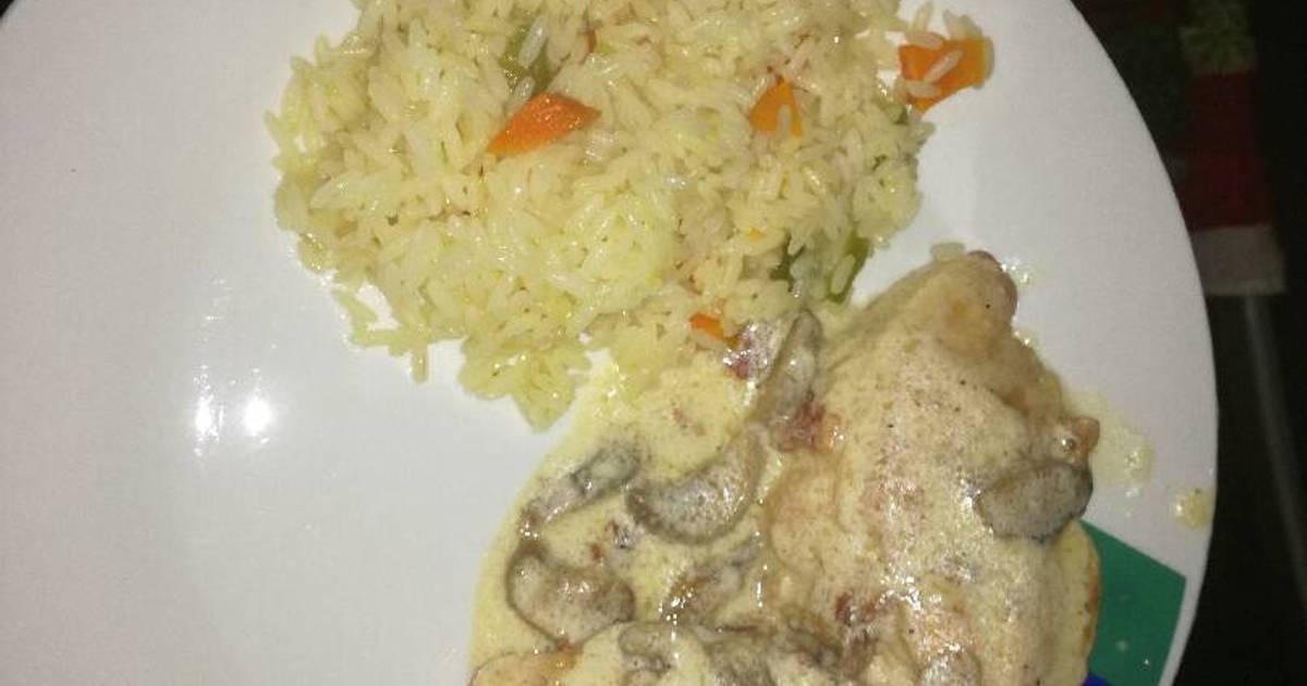 Pechugas de pollo con crema de hongos - 161 recetas caseras - Cookpad