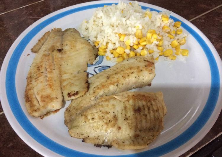 Filete de pescado a la plancha Receta de Carmen Palomino - Cookpad