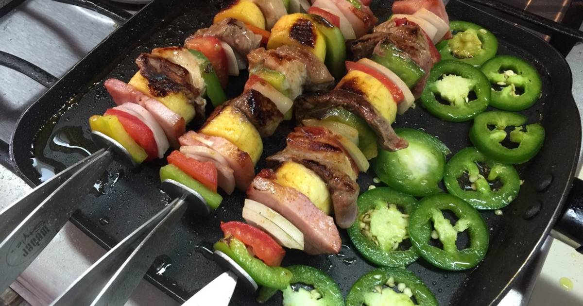 Brochetas de res - 98 recetas caseras - Cookpad