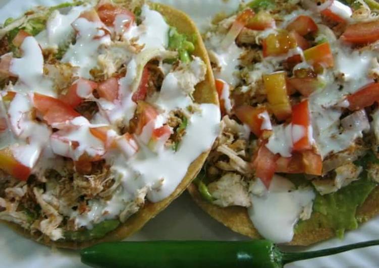 tostadas mexicanas de pollo