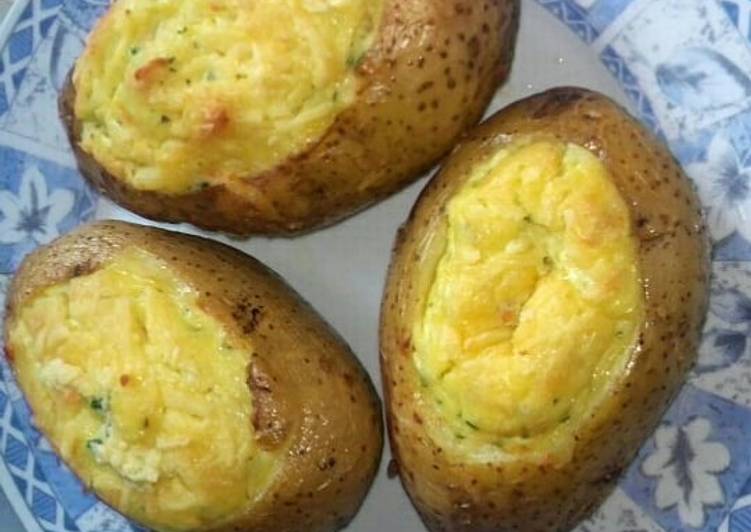 Papas rellenas al horno!😊 Receta de Maru Martinez - Cookpad