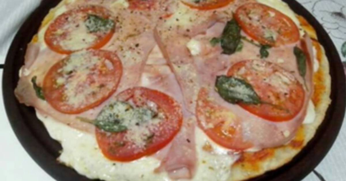 Pizza de jamon y queso y tomate - 623 recetas caseras - Cookpad