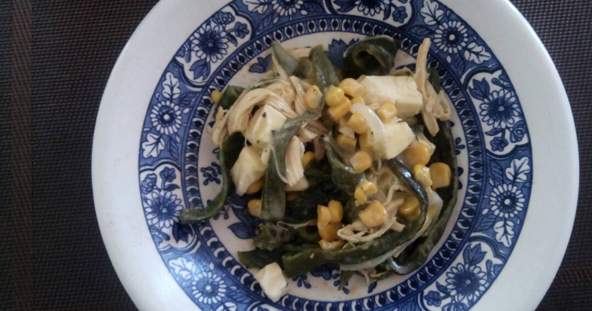 Rajas con queso panela - 18 recetas caseras - Cookpad