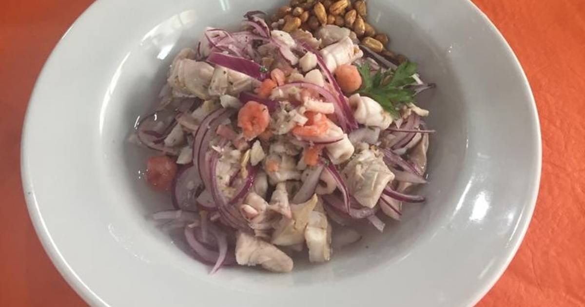 Ceviche de camaron y calamar - 12 recetas caseras - Cookpad
