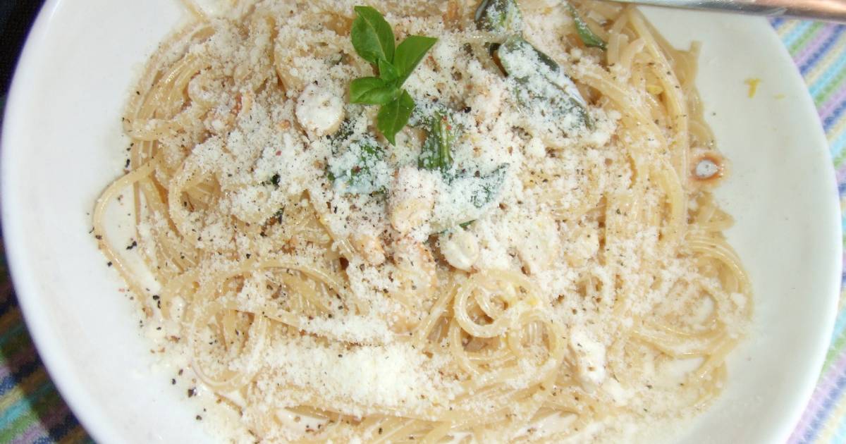 Espaguetis con crema de leche - 34 recetas caseras - Cookpad