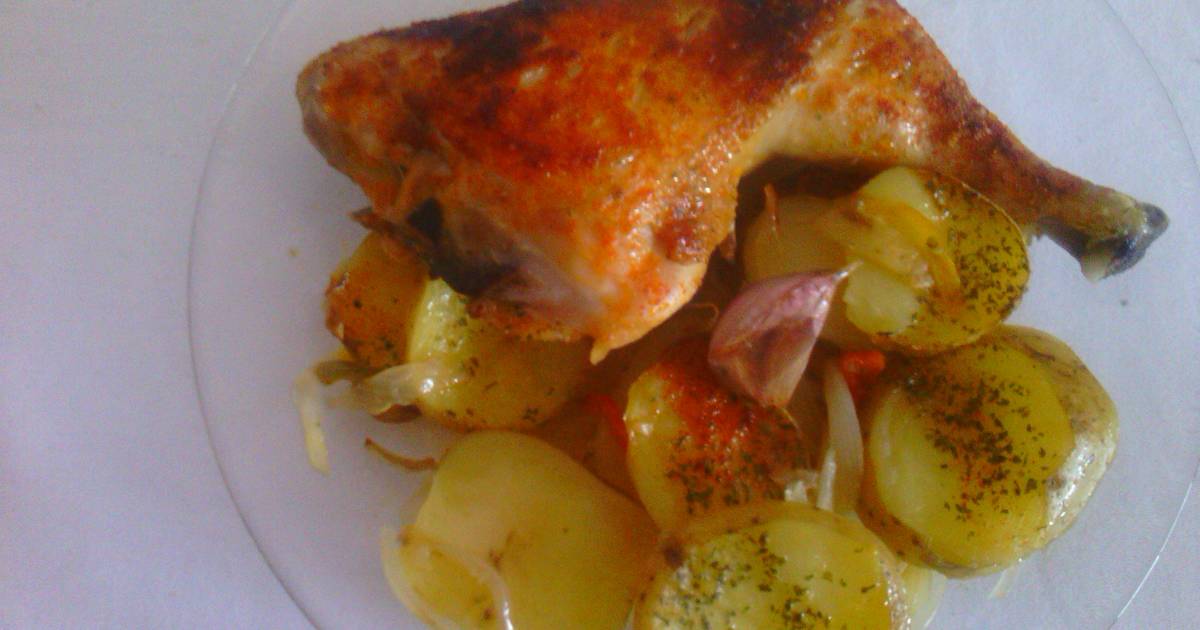 Recetas De Pollo Asado Al Horno Con Patatas 140 Recetas Caseras Cookpad