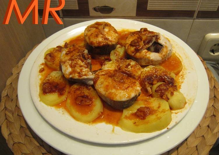 Merluza a la gallega en 10 minutos Receta de montse-2009 - Cookpad