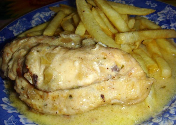 Pollo con crema muy fácil Receta de Norali - Cookpad
