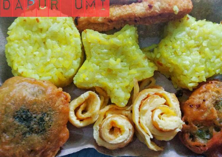 Resep Nasi Kuning Bento magic com (bekal sekolah) oleh Dapur Umi Azki - Cookpad