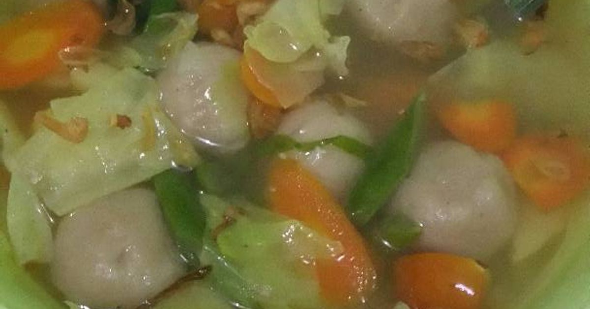 Resep sop wortel kol bakso sederhana rumahan enak dan mudah - Cookpad
