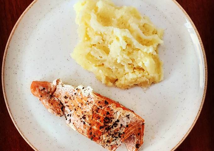 Salmón con puré de papa 🤩 Receta de MaríaCook- Cookpad