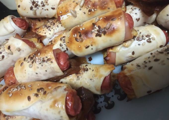 Salchichas enrolladas Receta de Ivana......- Cookpad