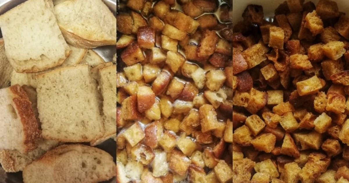 Cubos de pão frito Receita por Senhor Cozinheiro - Cookpad