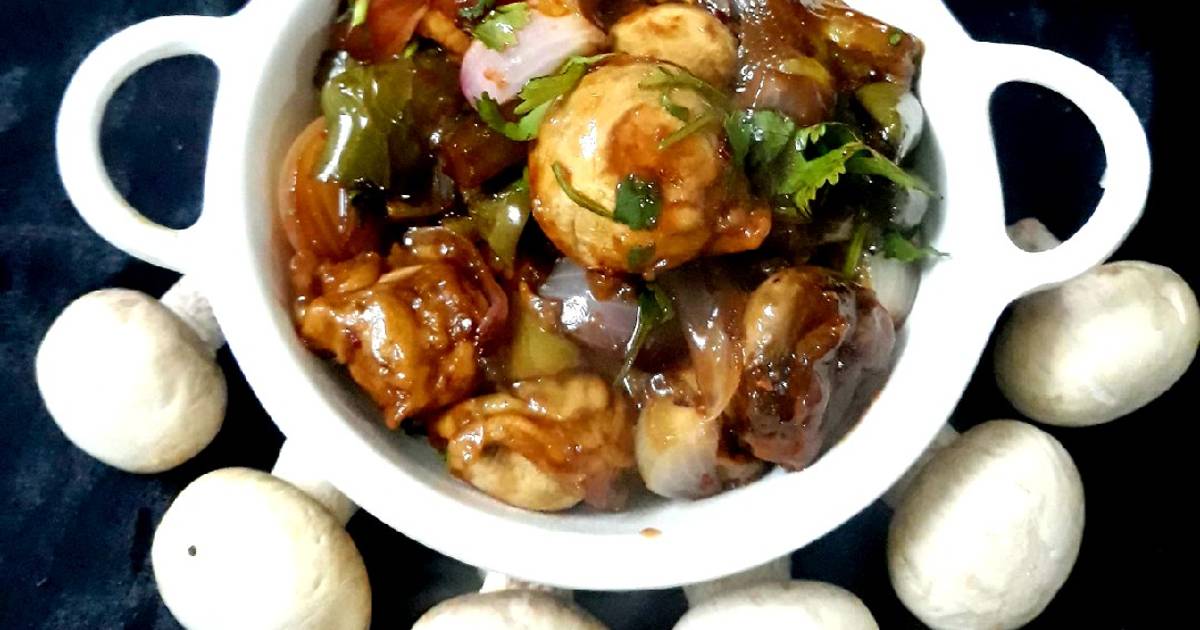Chilli Mushroom Recipe by Harminder Kaur Sethi - Cookpad