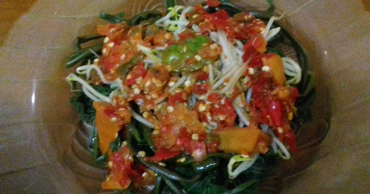 Resep Plecing Kangkung Setan😈 oleh Rita Muliasari Bunda Sophie - Cookpad