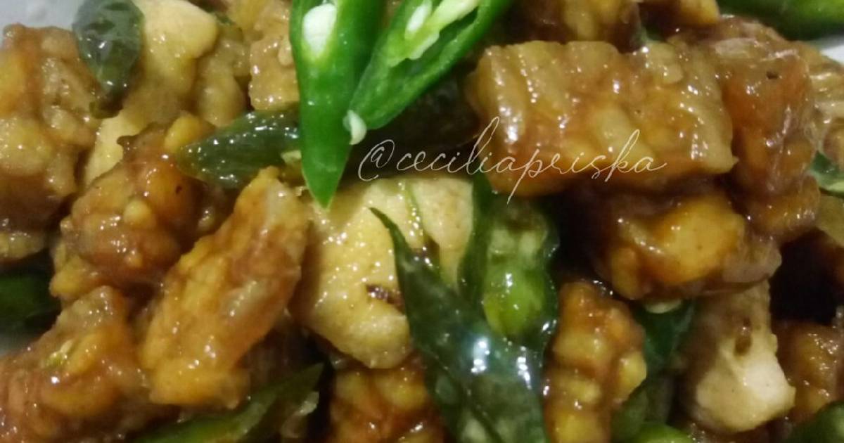 Resep Oseng Tempe Ayam Lombok ijo oleh Cecilia Priska - Cookpad