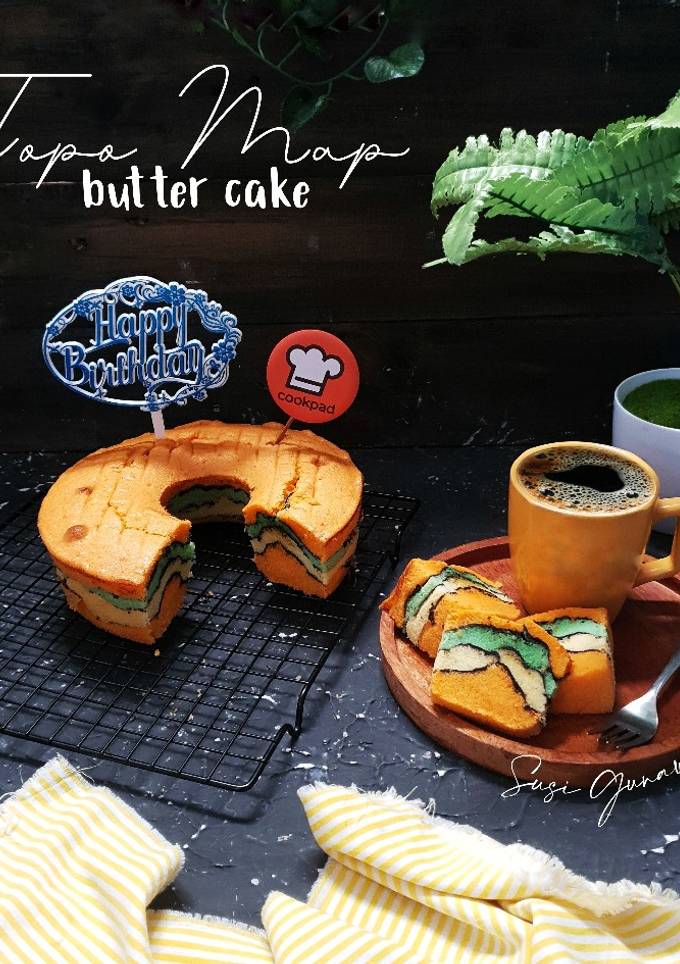 Resep Topo Map Butter Cake oleh Susi Gunawan - Cookpad