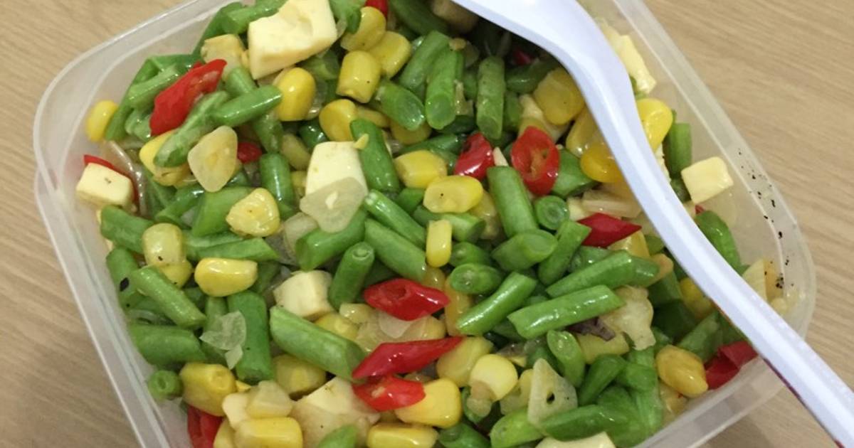 Resep Baby buncis dengan jagung manis dan tahu telor oleh Dian Wibi ...