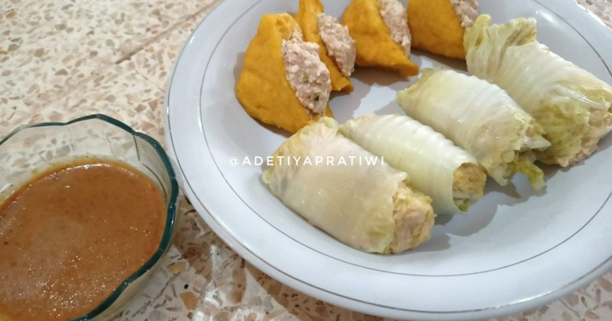 Resep Sawi Gulung Isi Ayam Tahu oleh Mama Baim - Cookpad