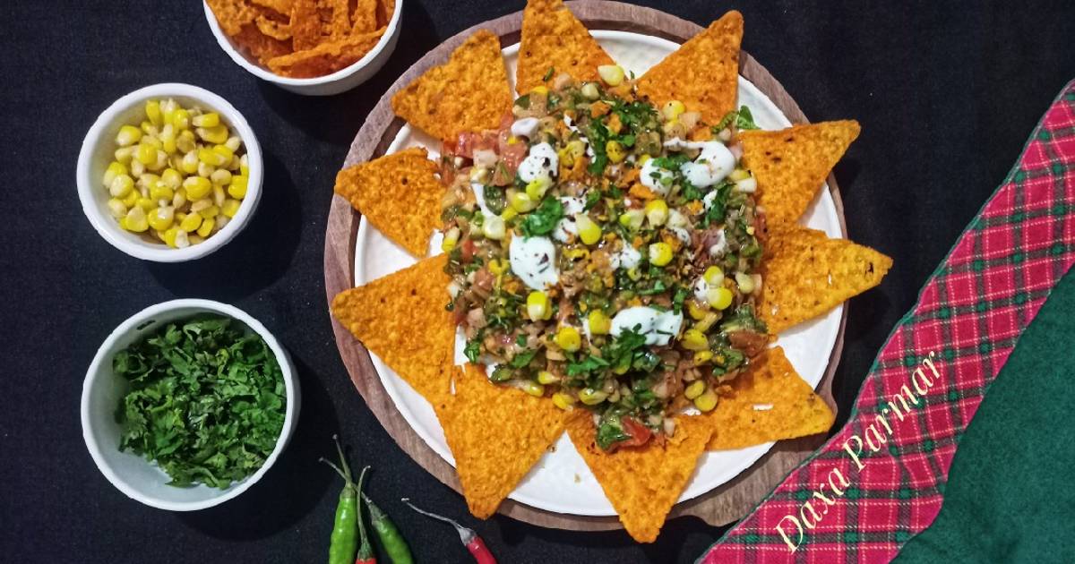 Nachos Corn Chaat Recipe by Daxa Parmar - Cookpad