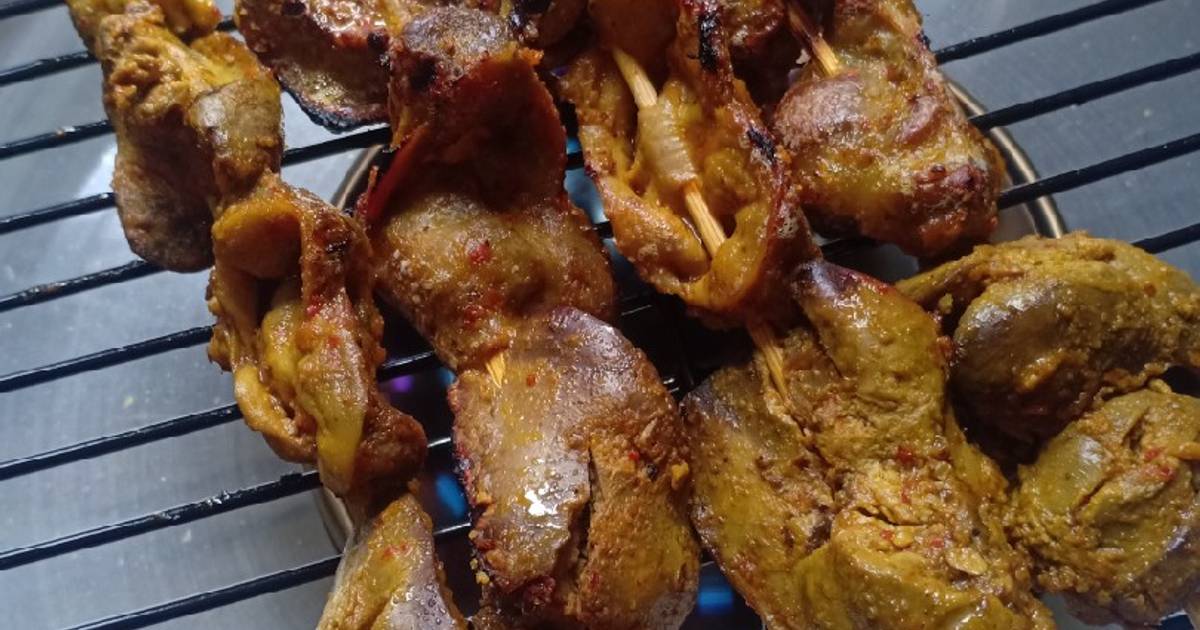 Resep Sate Ampela Hati bumbu rujak oleh Elmy's Kitchen - Cookpad