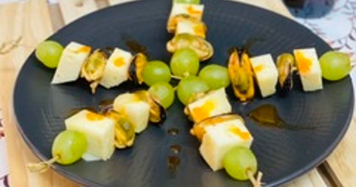Pinchos uvas y queso - 9 recetas caseras- Cookpad