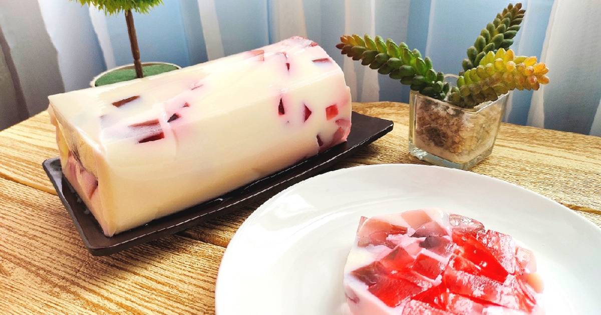 36 resep puding anggur mozaik strawberry enak dan mudah - Cookpad