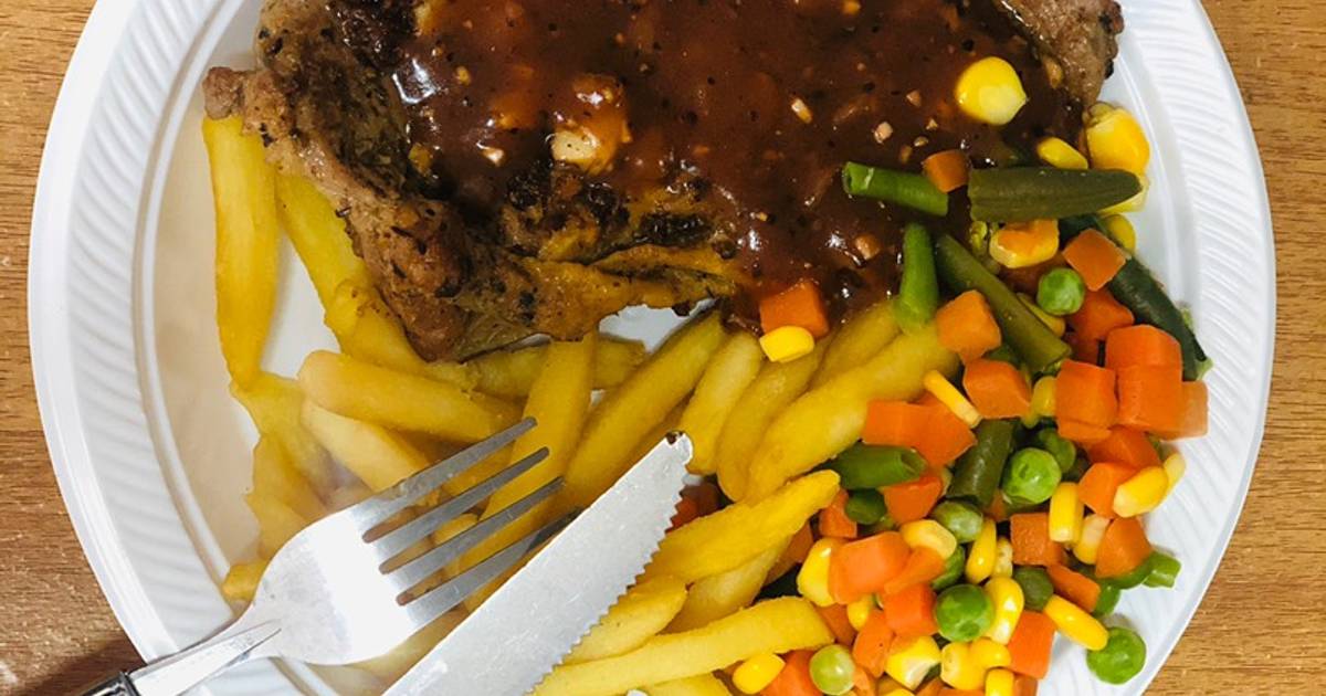 Resep 03. Steak sapi bumbu barbecue oleh firlya - Cookpad