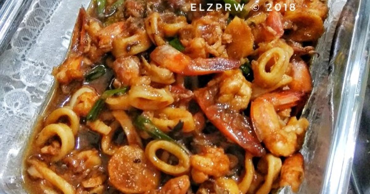 Resep Cumi Udang Lada Hitam oleh Elisabeth Pertiwi - Cookpad