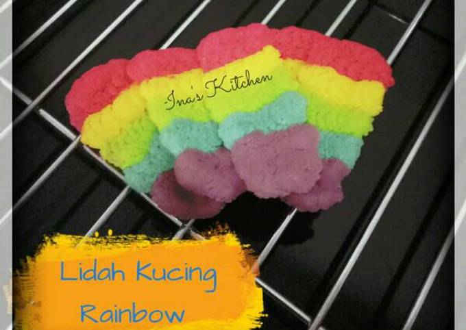 Resep Lidah Kucing Rainbow oleh Ina Kar'Tika' - Cookpad