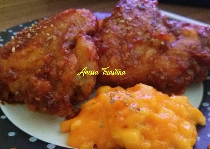 Resep Hot Fire Chicken + Saos Keju (Richeese look a like) oleh Anissa ...