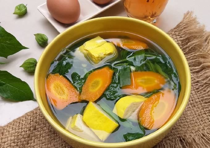 Resep Bening bayam tahu wortel dan Telur Rebus oleh Ka Pawon by ...
