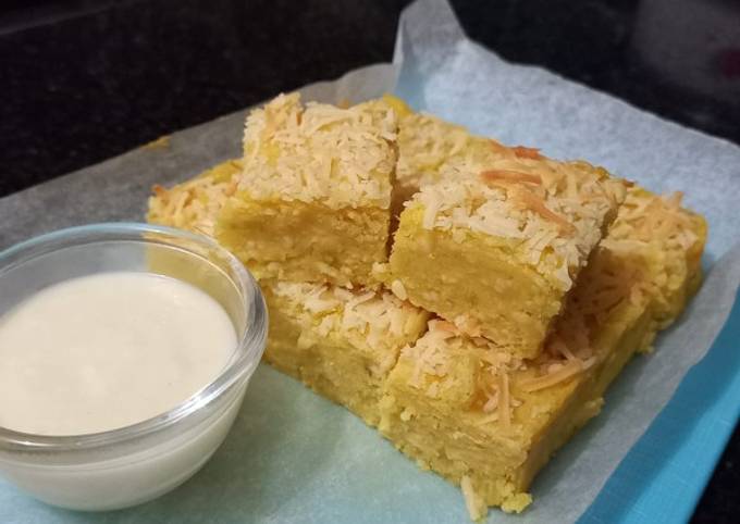 Resep Getuk Ubi Saus Keju oleh bundos - Cookpad