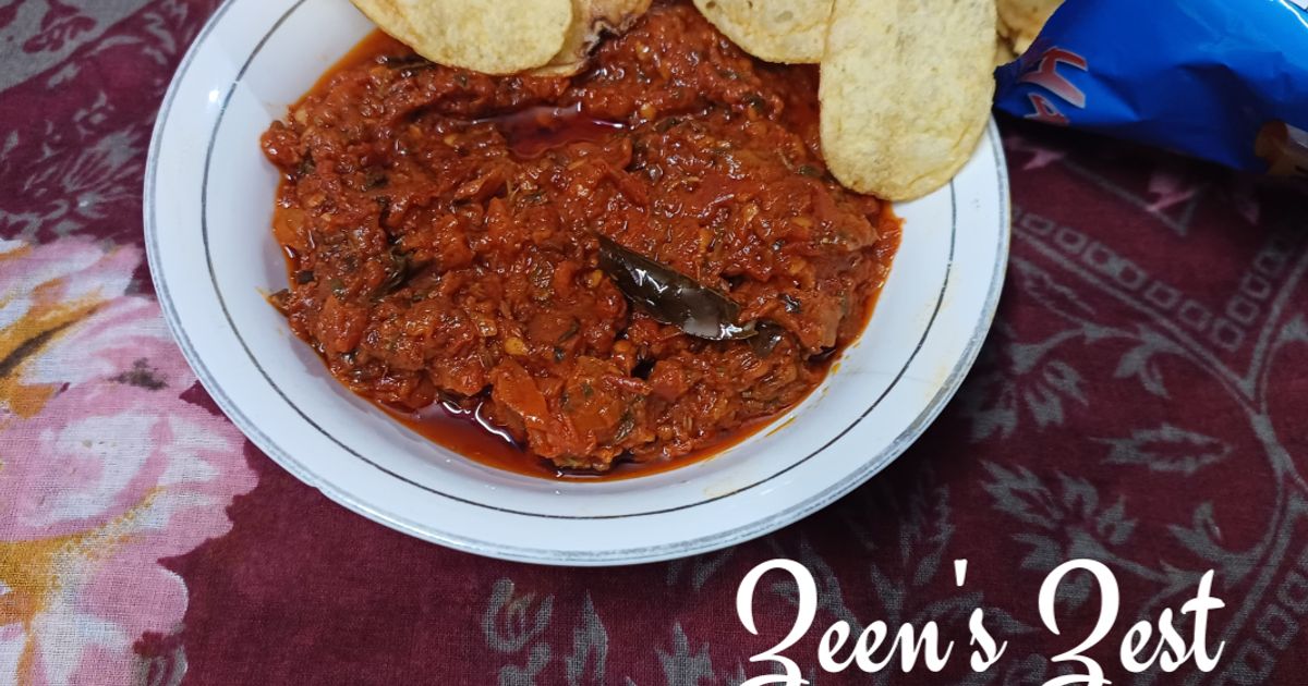 Easy Tomato Chutney Or Dip Recipe by ZMA - Cookpad