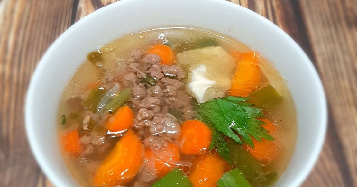 Resep 450. Sup Kubis Daging Giling oleh tehitaa - Cookpad